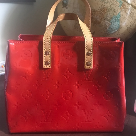 Louis Vuitton | Bags | Authentic Louis Vuitton Red Reade Mini Tote Bag ...